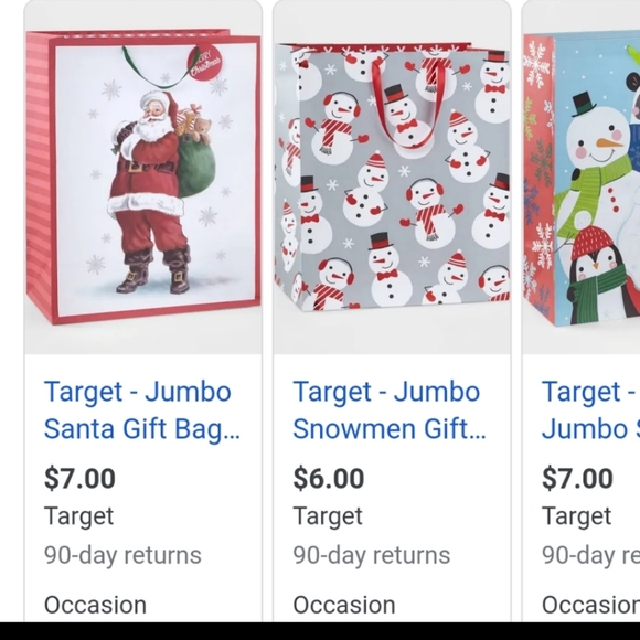 Target | Holiday | Bundle Of 5 Jumbo Target Christmas Gift Bags Home ...